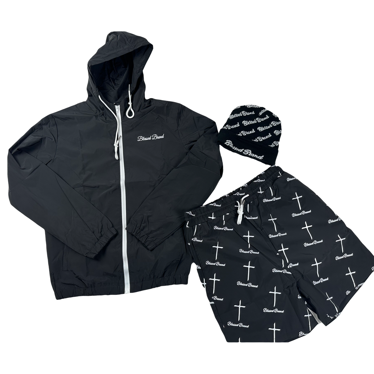 Blessed Brand Windbreaker set (Black) – BlessedBrandClothing
